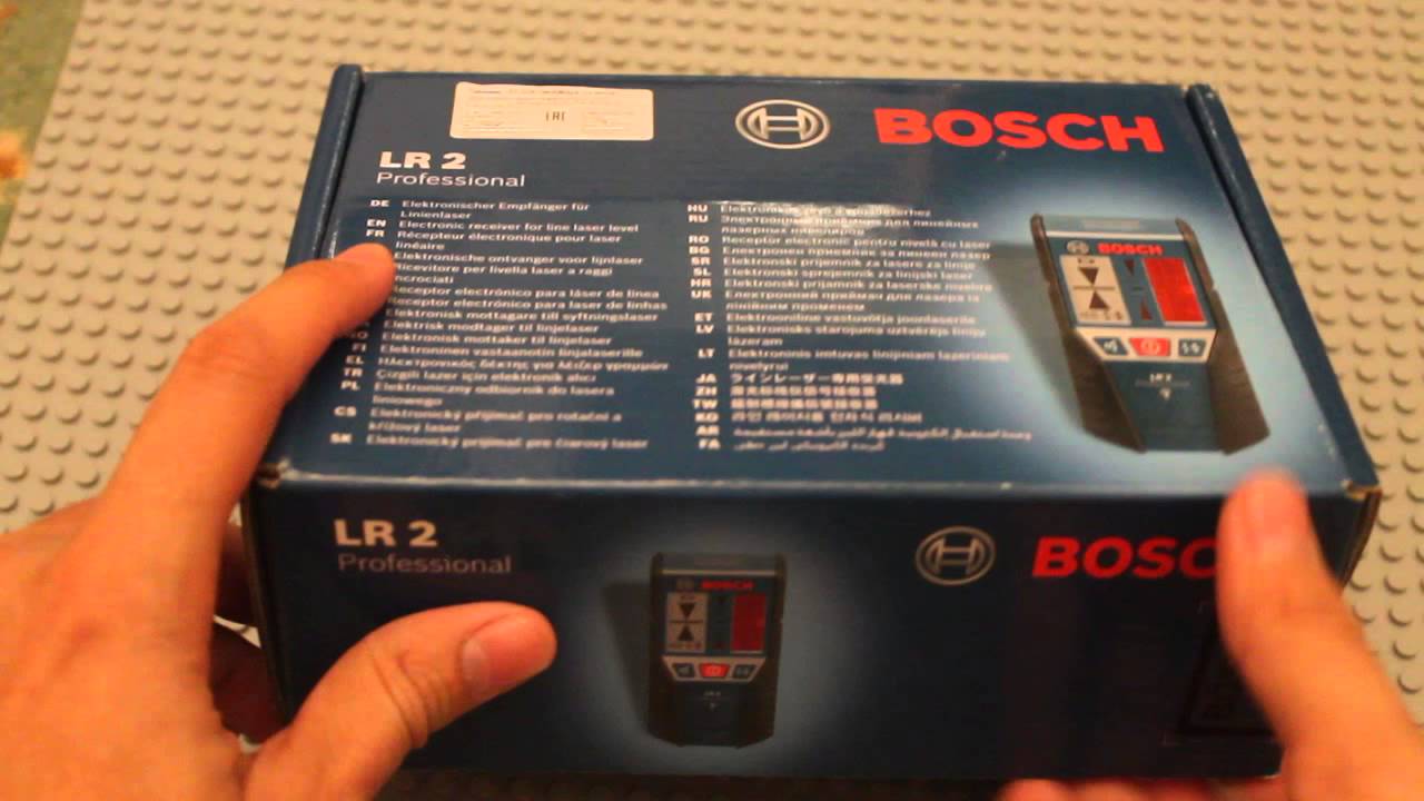 Распаковка и обзор приёмника Bosch LR2 для лазерных нивелиров - YouTube