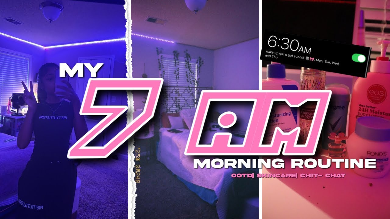 MY 7 AM MORNING ROUTINE *as a freshman* | ootd, skincare, chit-chat ...