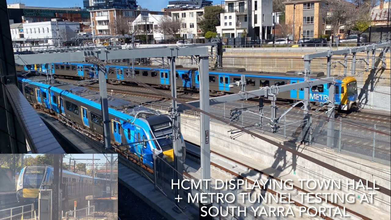 HCMT Displaying Town Hall + Metro Tunnel Testing at South Yarra Portal ...