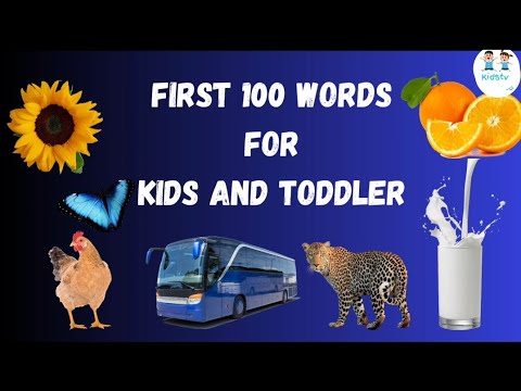 First 100 words for kids | Simple English vocabulary | Kindergarten ...