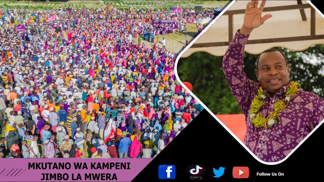 LIVE🔴: MHE. OTHMAN AHUTUBIA MKUTANO WA KAMPENI JIMBO LA MWERA 17-10 ...