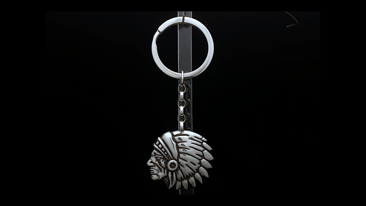 Indian Chief Head Key Chain by Paxton Jewelry - YouTube