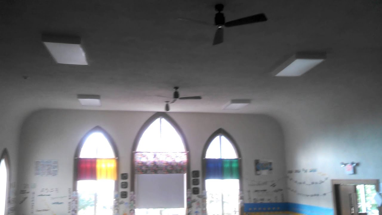 Emerson "Blenderfan" Heat Fan Ceiling Fans in a day care (former church ...