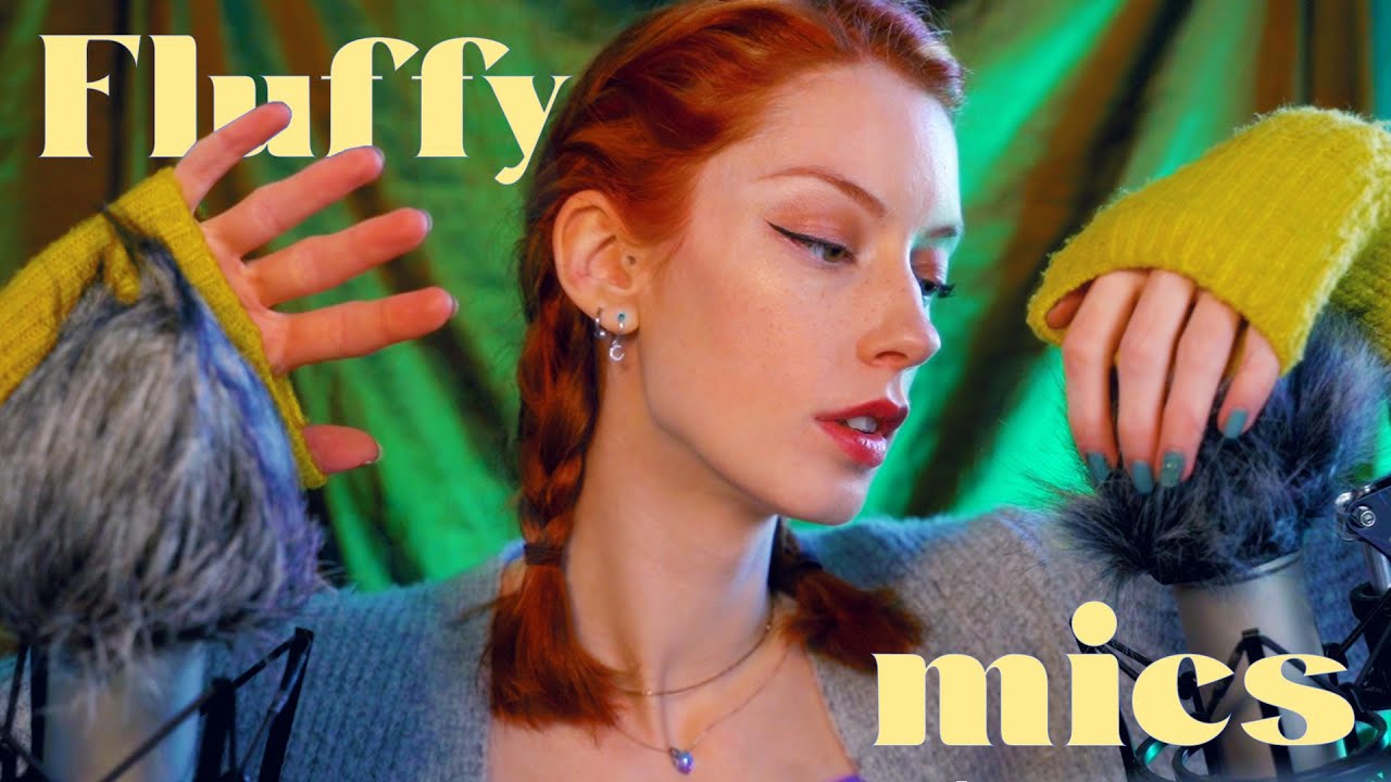 Such Positive ASMR / Fluffy Mic Brushing 💛 Whispers - YouTube