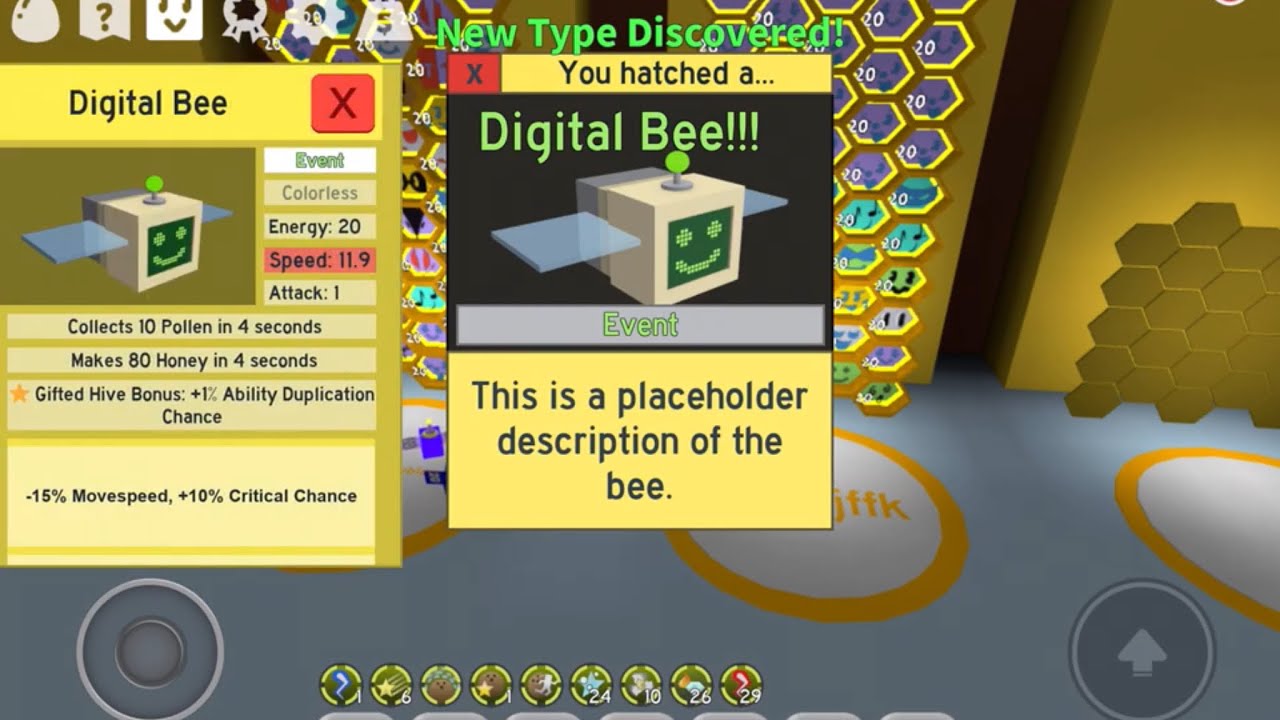 NEW! Digital bee bee swarm simulator (test realm) - YouTube