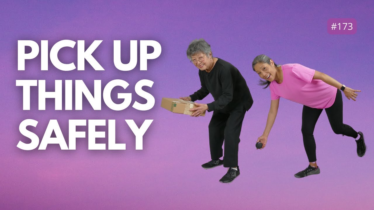 How to Lift Things Safely to Avoid Back Pain for Seniors - YouTube