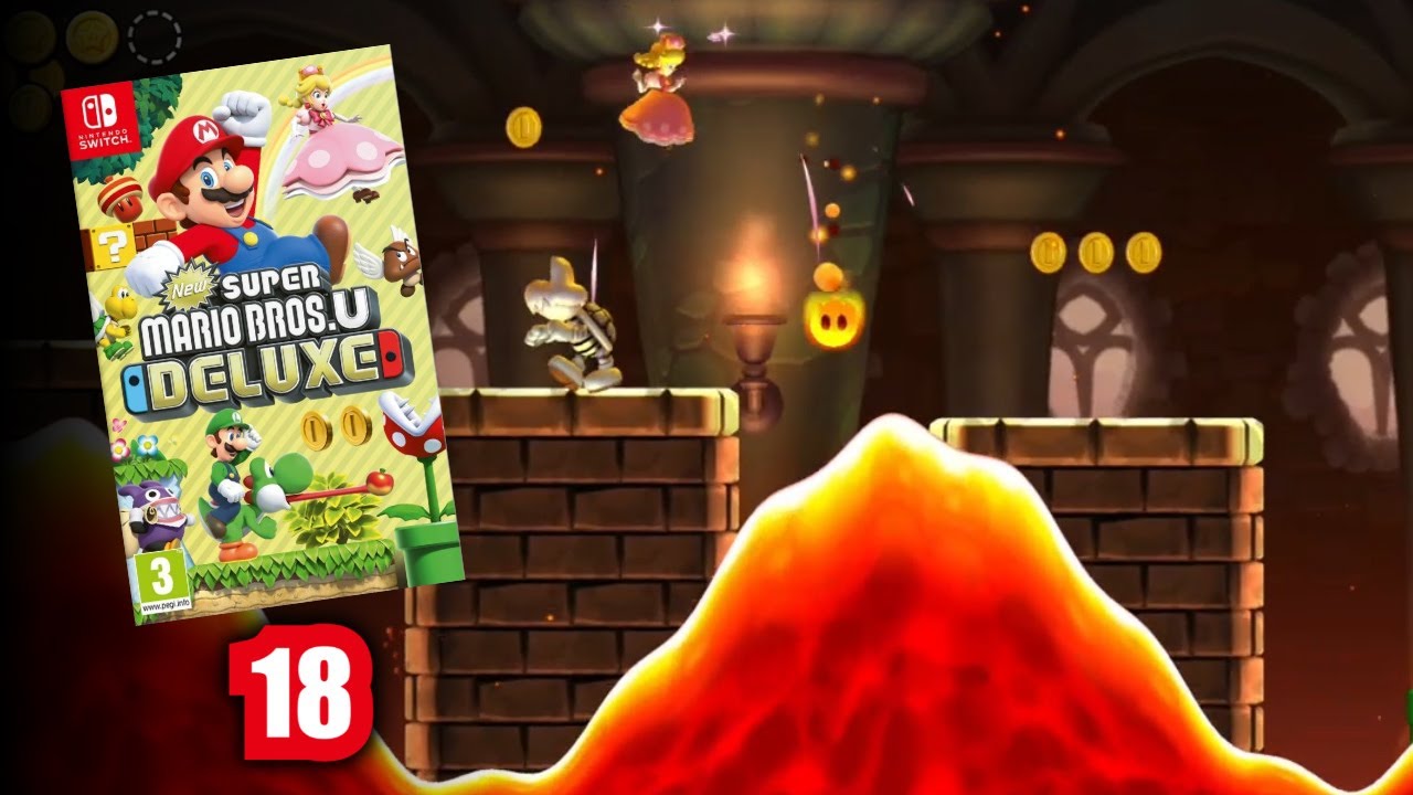 🕹 Super Mario Bros U Deluxe (Iggy's Volcanic Castle) Let's Play! #18 ...
