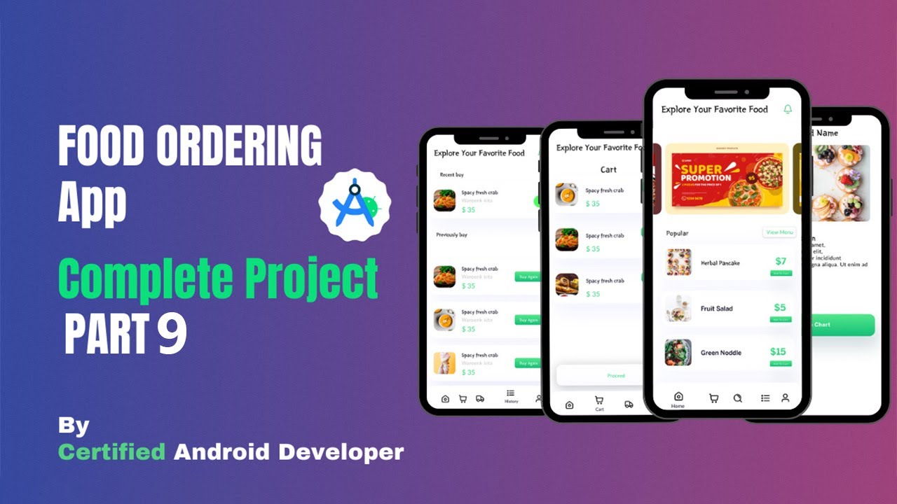 Implementation of Notifications and User Profile - Food Ordering App #9 ...