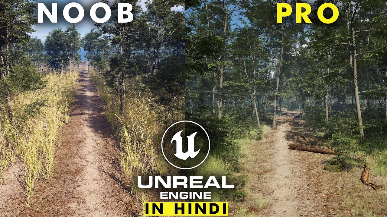 Unreal Engine Forest Path Tutorial In HINDI - YouTube