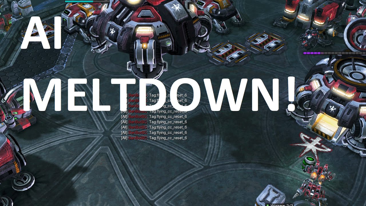 SPAMBOT AI MELTDOWN! - SC2 AI - Caninana vs BenBotBC - YouTube
