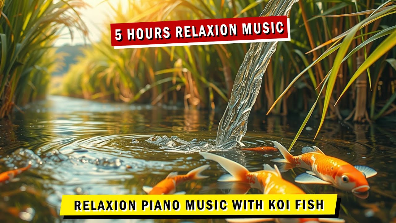 5 Hours of Pure Relaxation | Peaceful Rice Field, Flowing Water & Koi ...