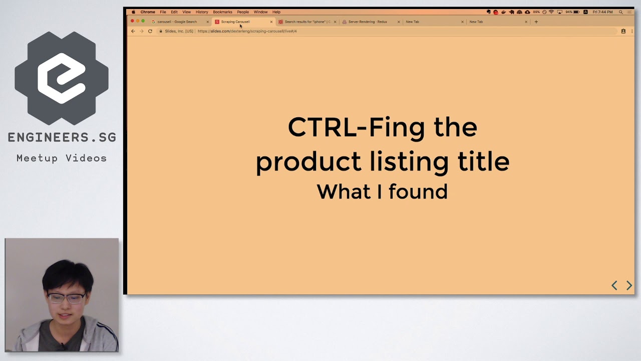 Scraping Carousell: Scraping server-side rendered React apps - NUS Hackers - YouTube
