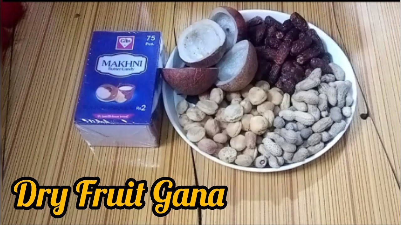 Bridal Dry Fruit Gana At Home|Making Dry Fruit Gana| - YouTube