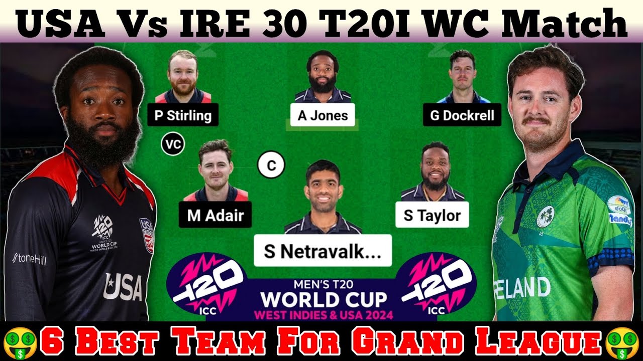 USA vs IRE Dream11 Prediction, IRE vs USA Dream11 Team, United States ...