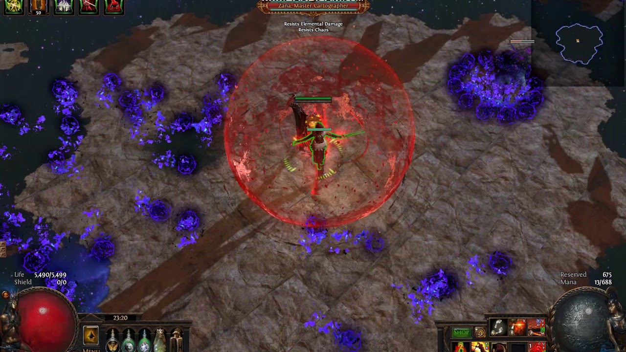 path of exile shaper last phase showcase - YouTube