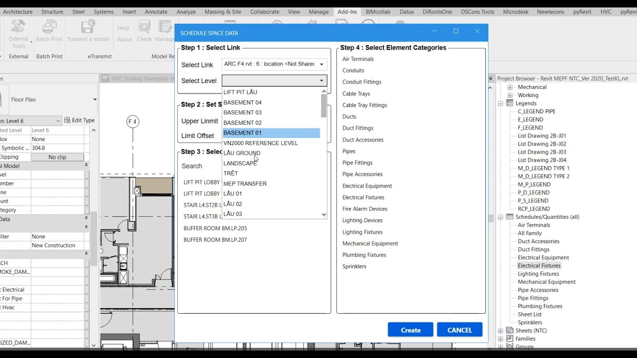 SẢN PHẨM CỦA HỌC VIÊN - SCHEDULE BY ROOM || REVIT MEP API C# - YouTube