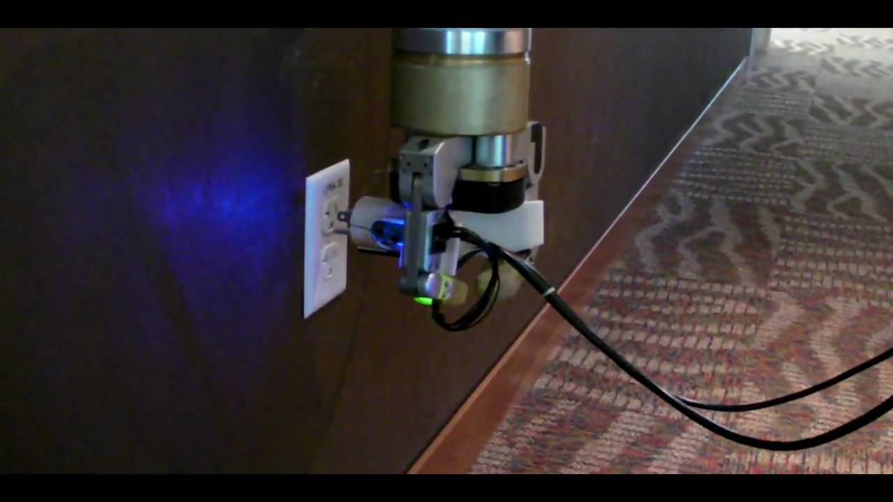 Intel Robot Plugs In - YouTube