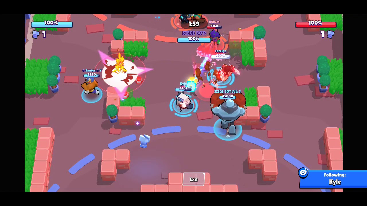 Brawl Stars - 8-Bit and 1-Up DESTROYING Seige Turret! - YouTube