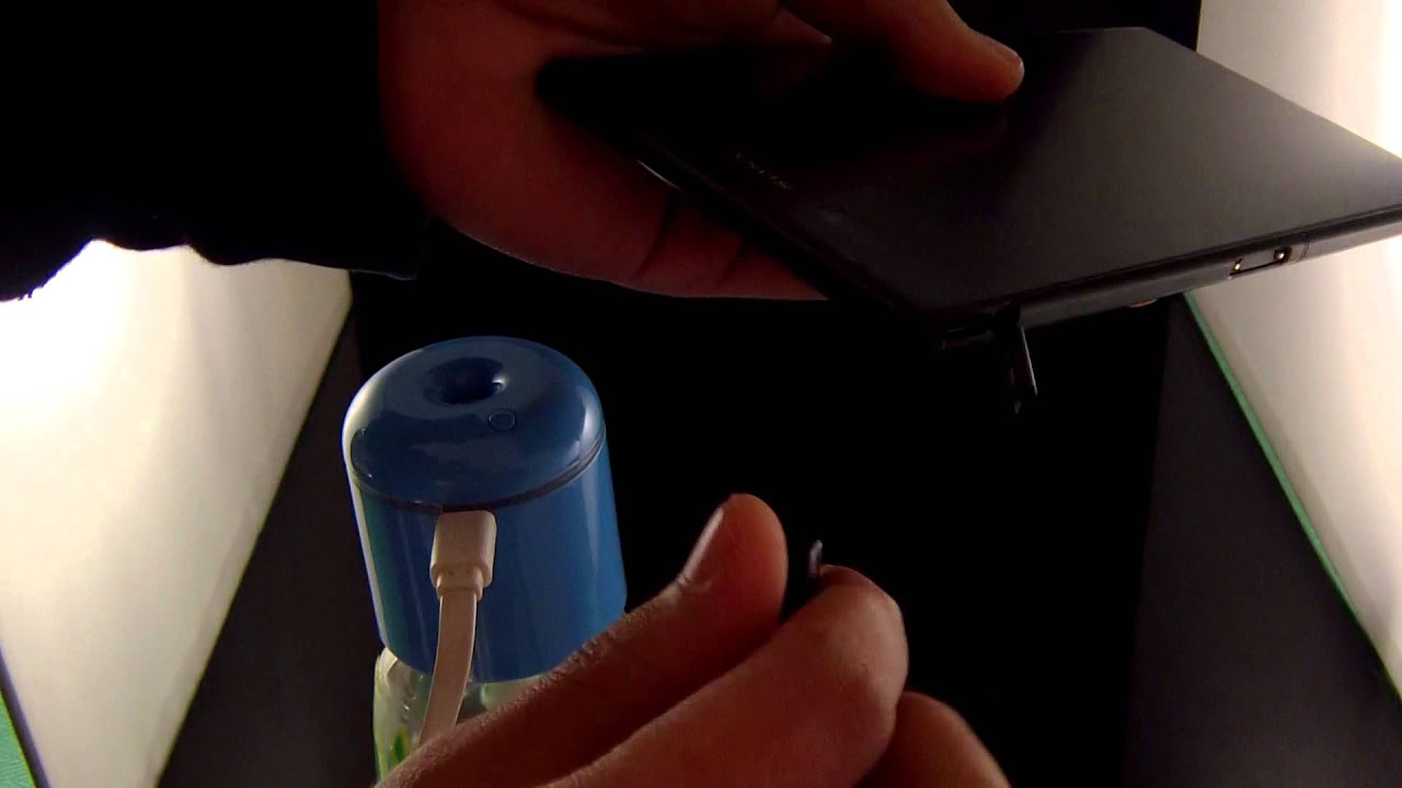 USB Mini Portable Humidifier Water Bottle Cap LED Air Diffuser Mist ...