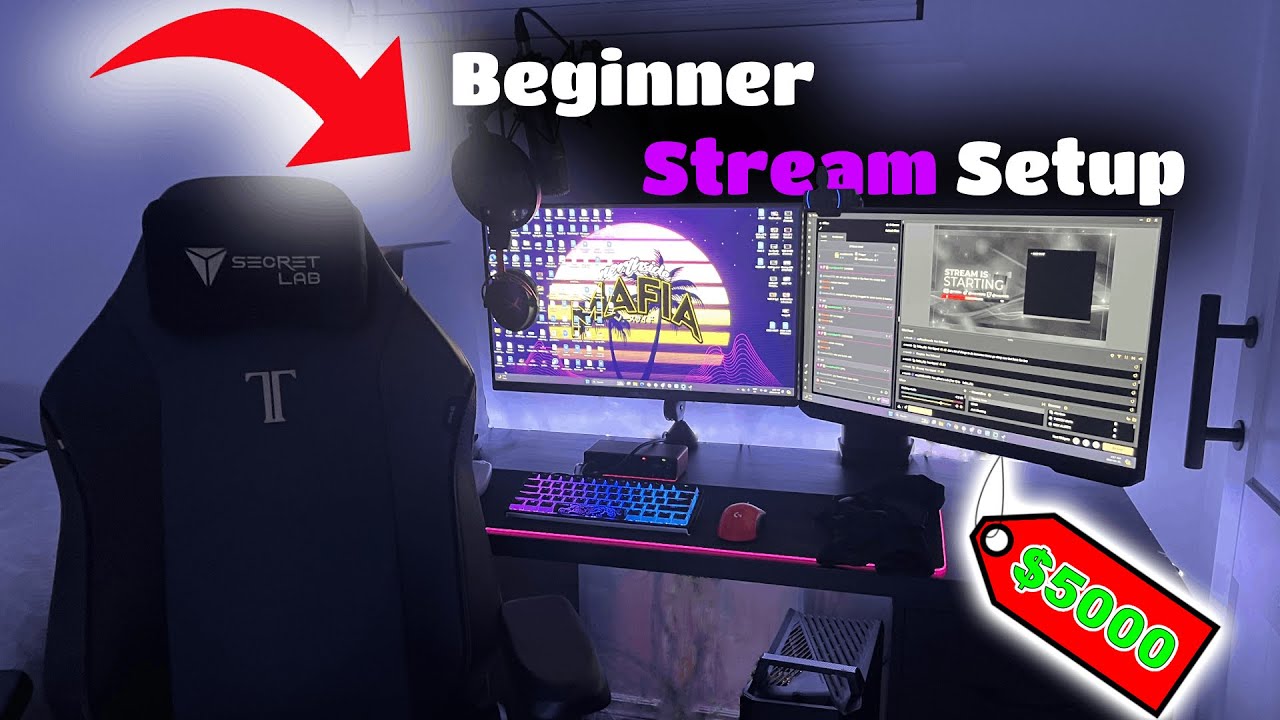 UPDATED Beginner Stream Setup And Room Tour! ($5000) - YouTube