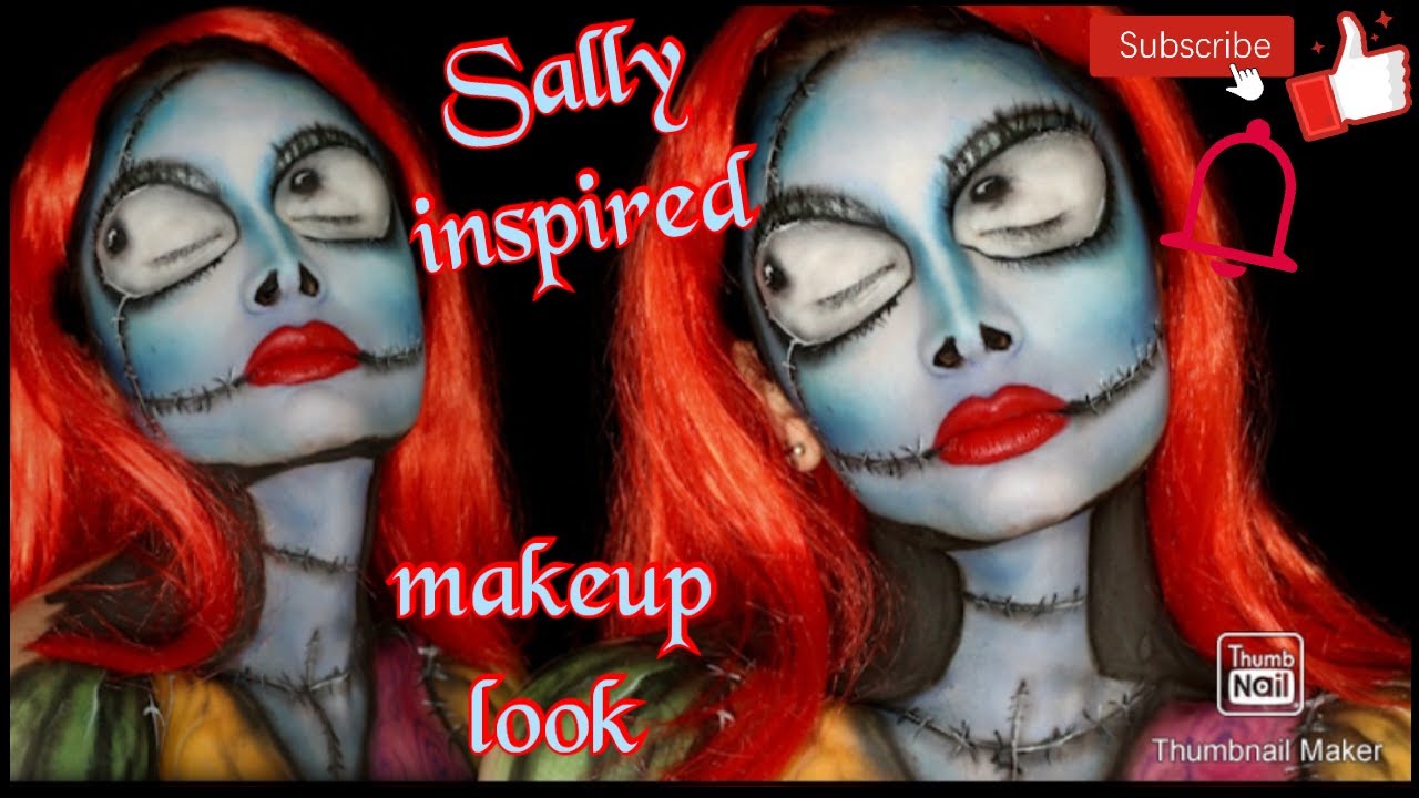 Transforming into Sally from a Nightmare before Christmas makeup ...