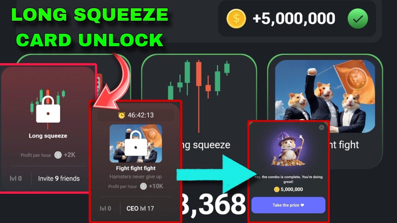 Long Squeeze Card Lock |Fight Fight Fight Card Unlock | Hamster Kombat ...