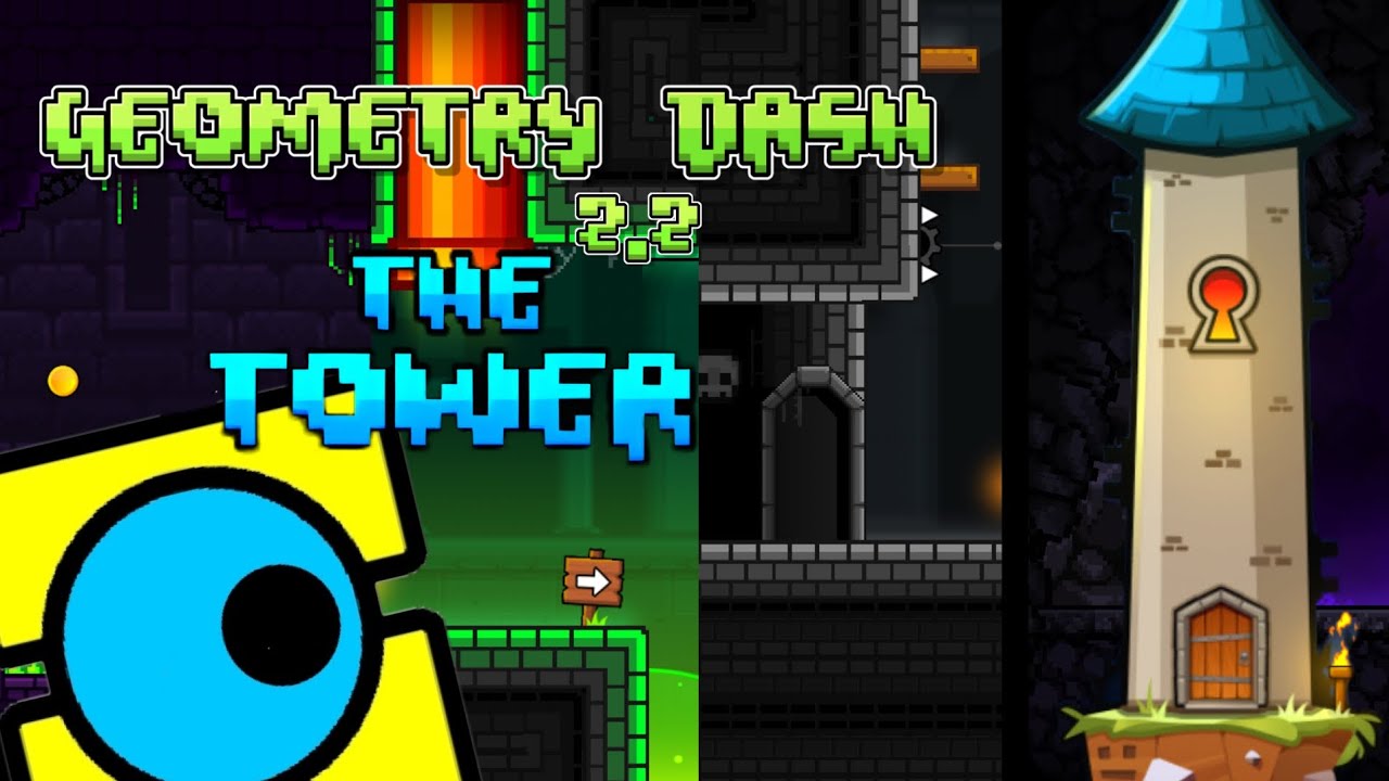 en la torre 🗼| geometry dash 2.2 the Tower completo - YouTube
