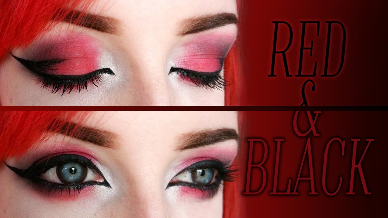 RED & BLACK | makeup tutorial - YouTube