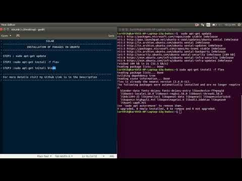 How to install flex and bison on ubuntu - YouTube
