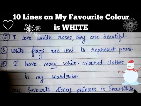 10 Line Essay on My Favorite Colour is White🤍| White is my Favorite ...