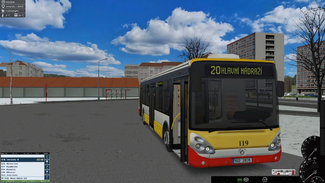 Simt Simulator - Bus Line 20 Extended Hlavní nádraží - Univerzita Part ...