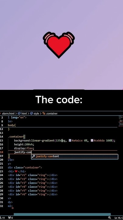 Love Alarm Animation Html Css Coding Shorts Coding Shorts Computerscienceconcepts Html