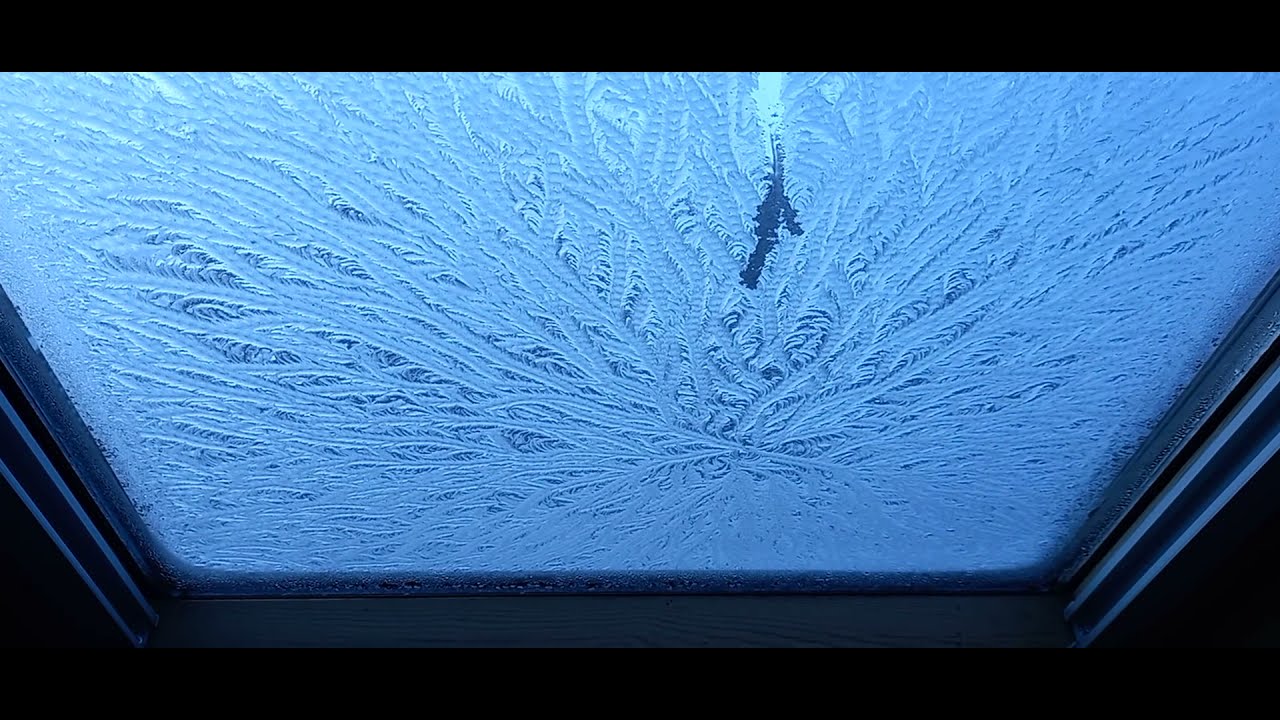 'Jack Frost' is beginning to Melt Away - Ice Patterns on a window pane ...