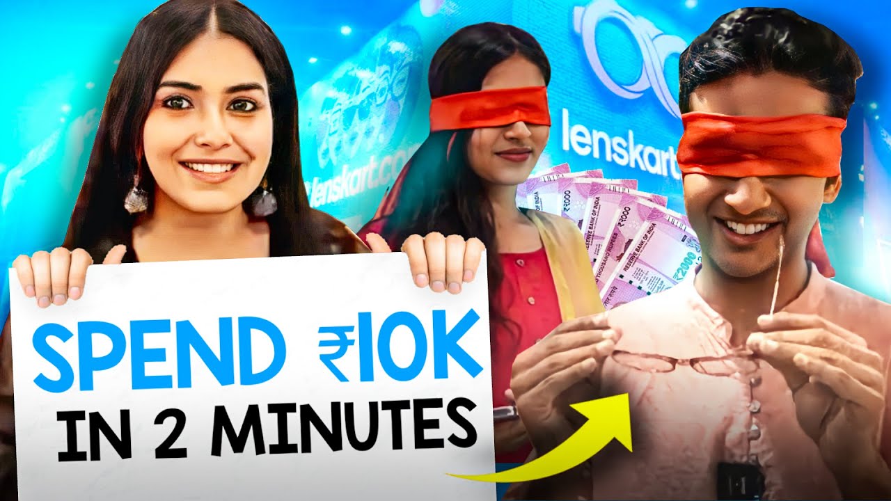 Spending 10,000 Rupees in 2 Minutes Challenge!🔥 | #Lenskart - YouTube