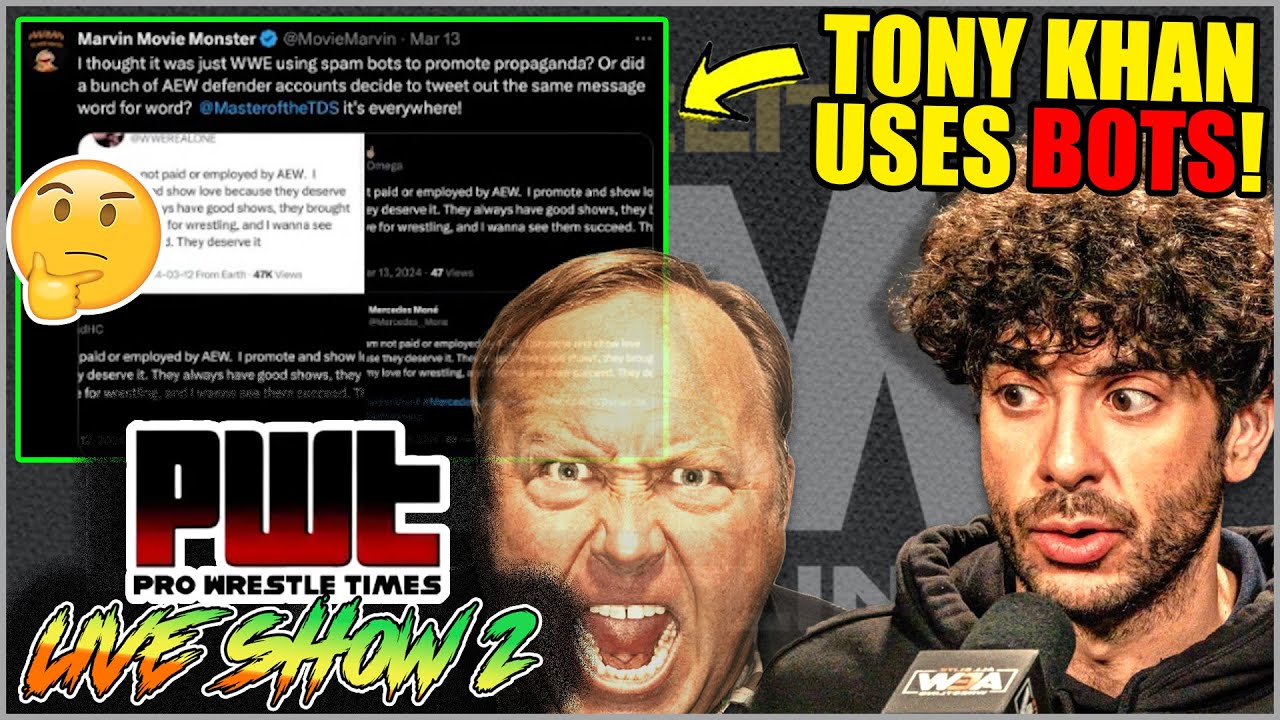 Tony Khan Uses BOTS To Promote AEW? PROOF That IWC Accounts Aren't Real! - YouTube