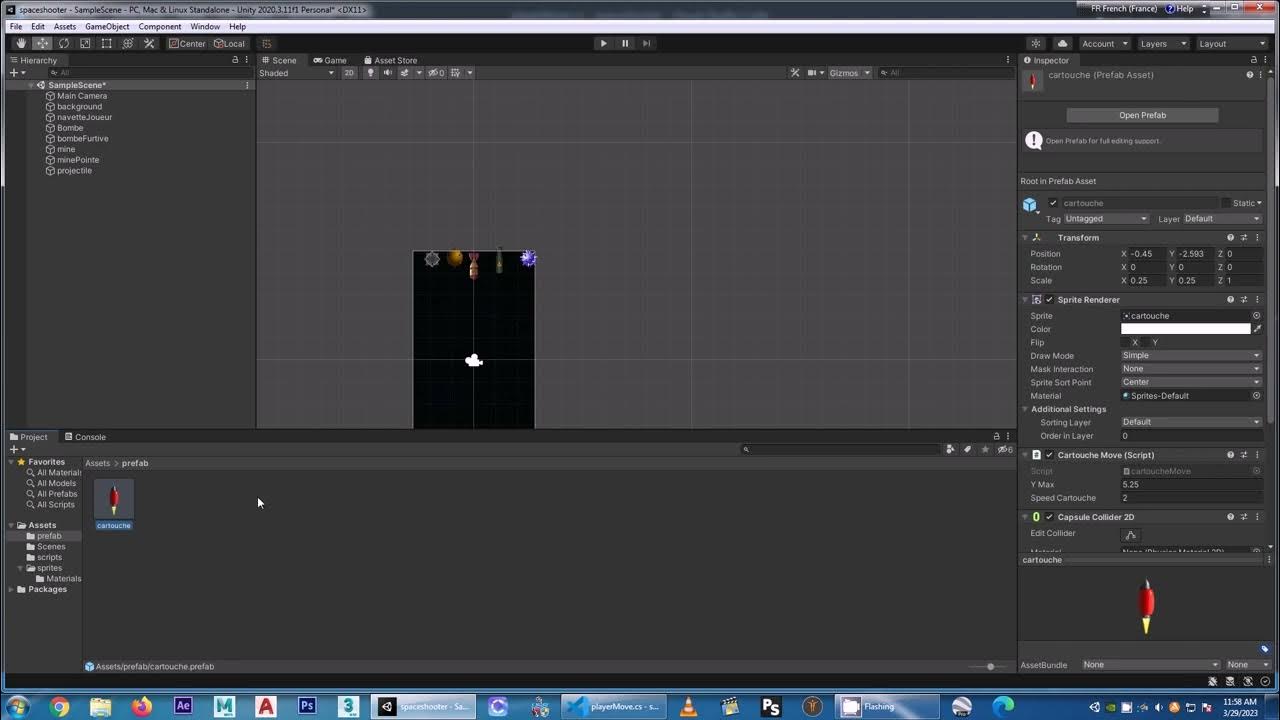 2d unity spaceshooter part04 - YouTube