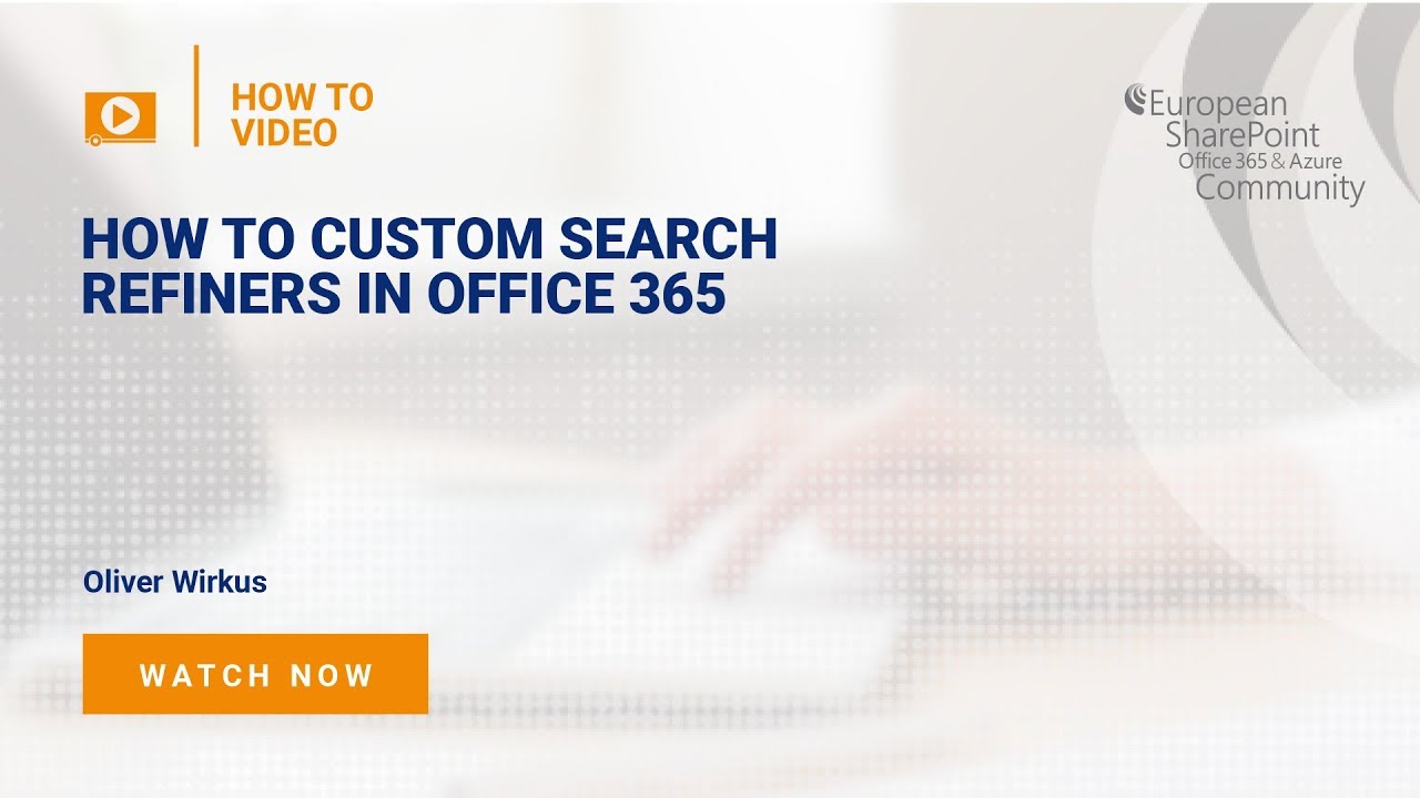 How to Custom Search Refiners in Office 365 - YouTube
