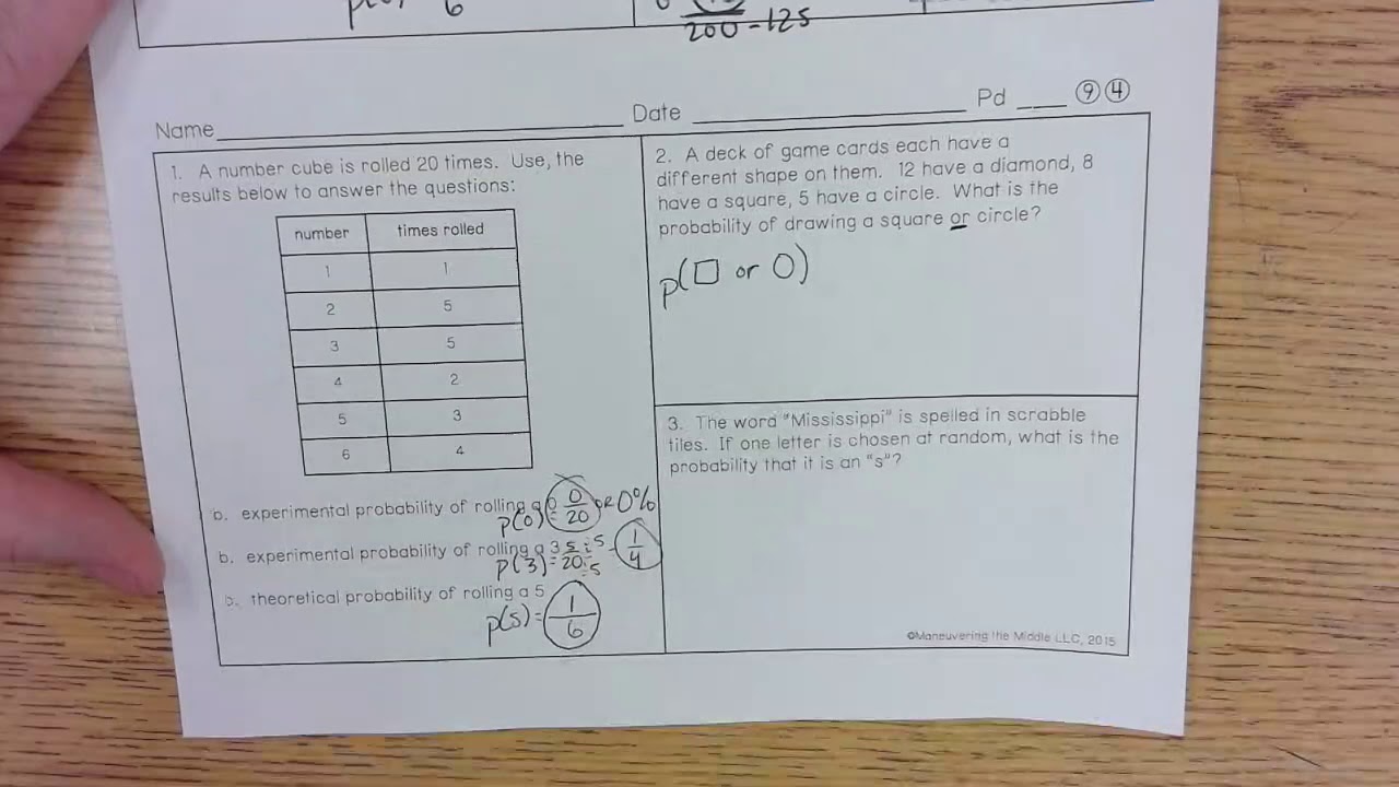 NTI WEEK 2 DAY 1 Probability Starter - YouTube