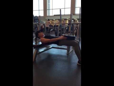 Weighted bridge lifts on bench - YouTube