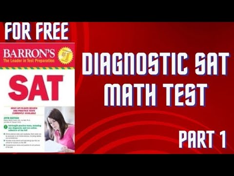 SAT diagnostic test math |maths sat | very important. - YouTube