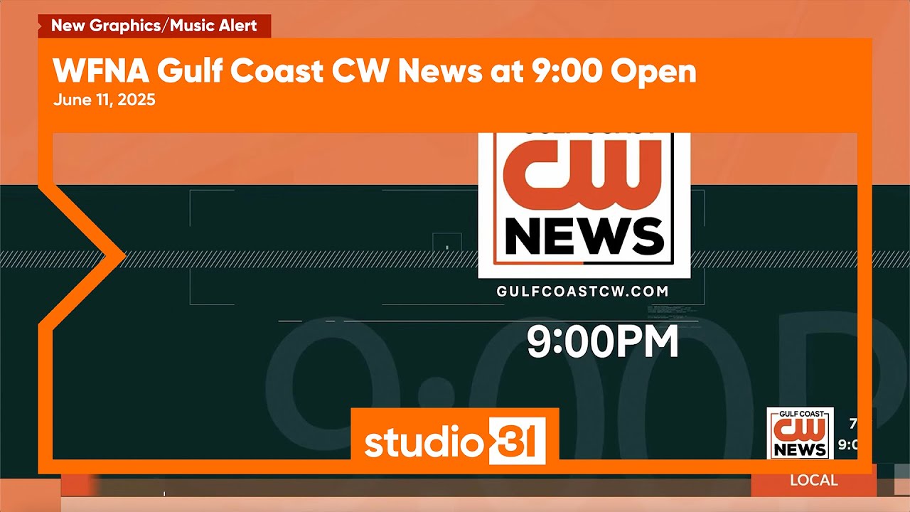 WFNA Gulf Coast CW News at 9:00 Open, 6/11/2025 (New Graphics/Music ...