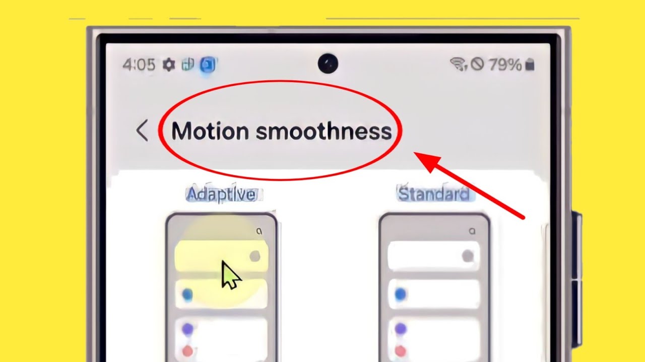 Samsung | Motion Smoothness | Adaptive & Standard in A34 & A54 - YouTube