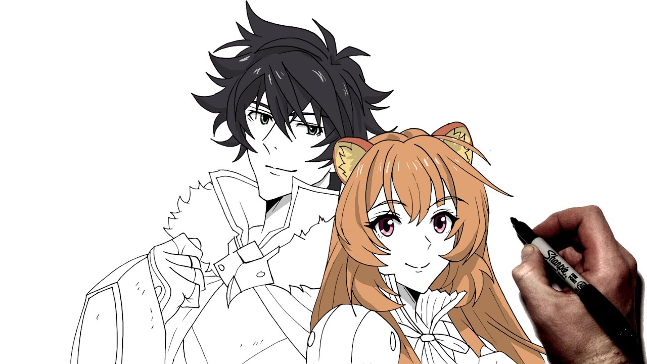 How To Draw Naofumi & Raphtalia | Step By Step | Rising Of the Shield ...