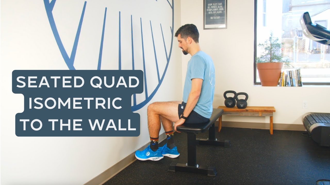 Seated Quad Isometric To The Wall for Runners - YouTube