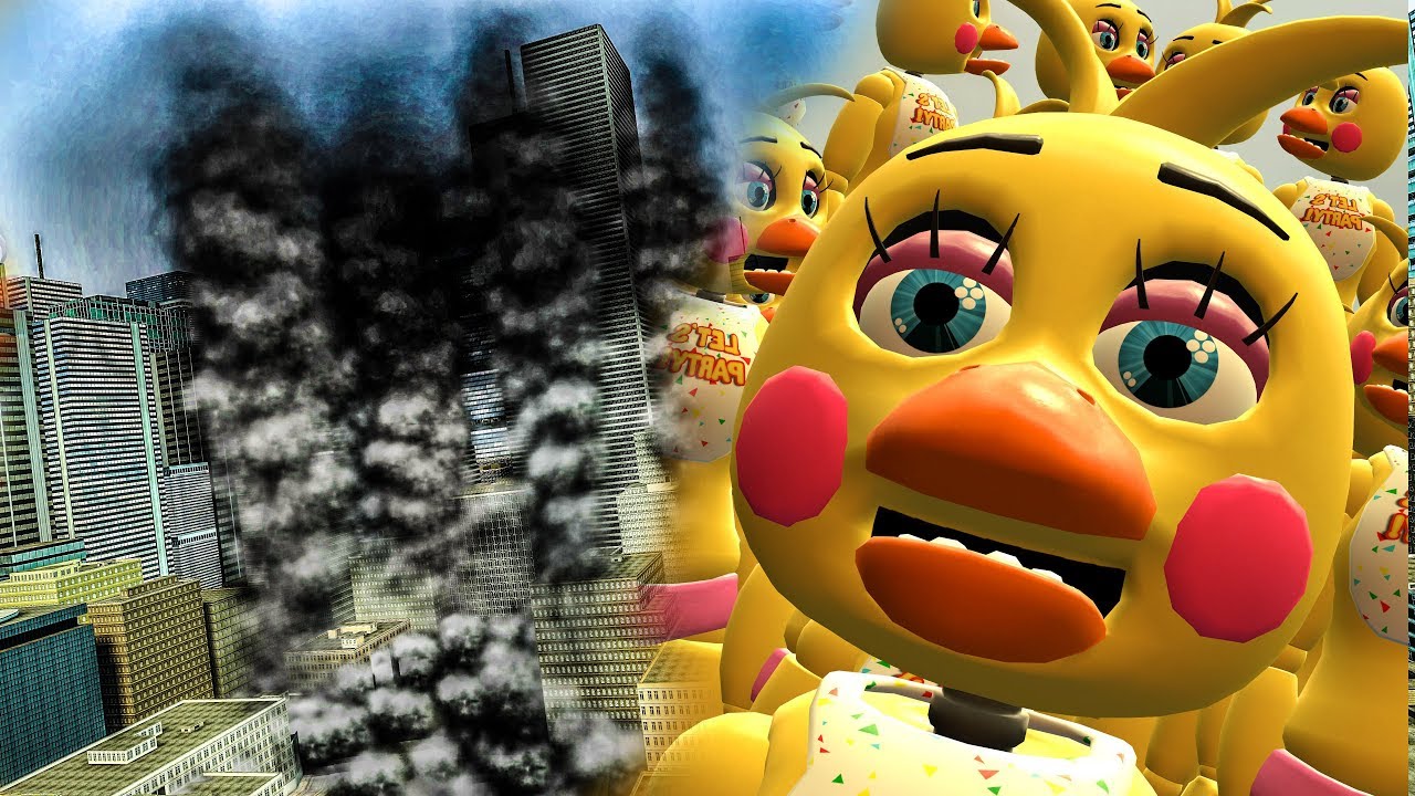 TOY CHICA GETS SUCKED UP BY TORNADO | Gmod FNAF Sandbox Funny Moments ...