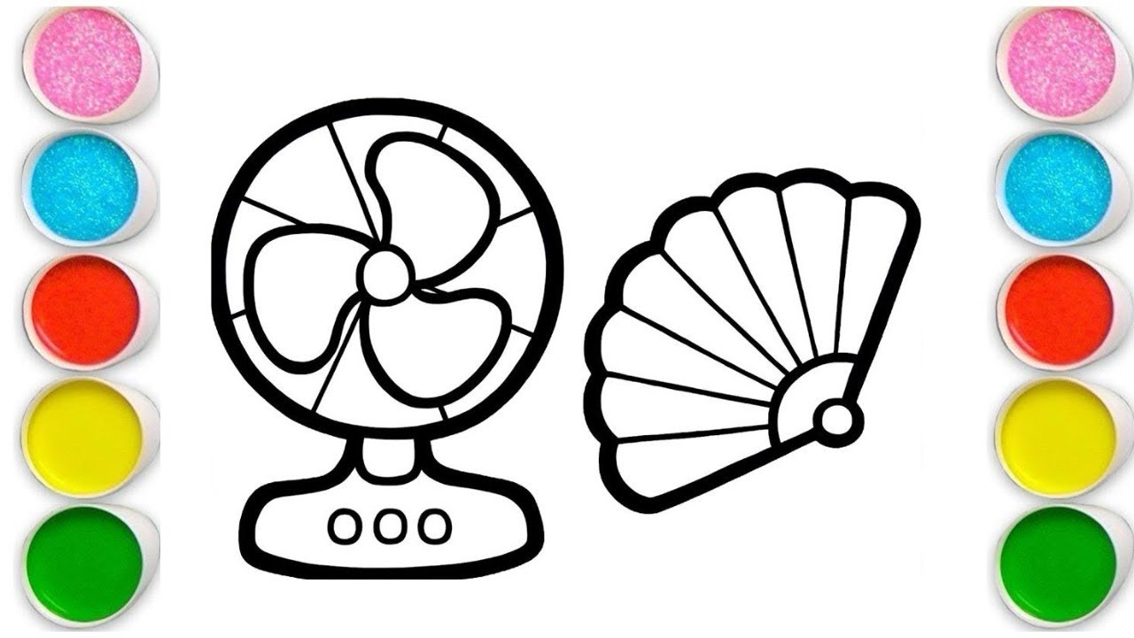 Fan Drawing, Painting & Coloring For Kids and Toddlers_ Child - YouTube