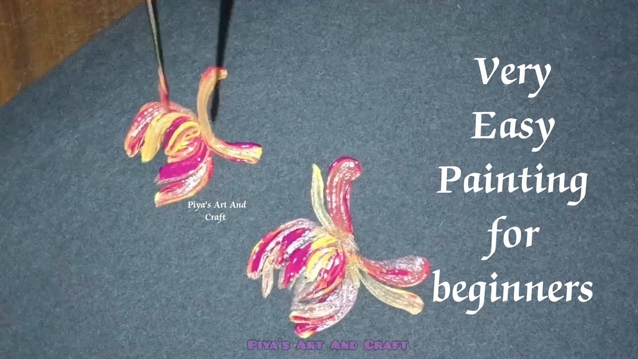 Very Easy and beautiful painting for beginners// Acrylic painting//One ...