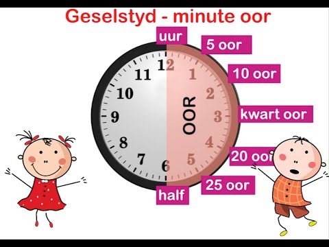Leer om tyd te lees in afrikaans - Geselstyd Oor - YouTube