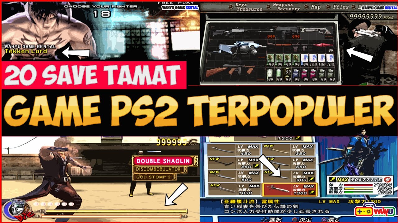 SEMUA 20 SAVE TAMAT FULL GAME PS2 volume 1 - YouTube