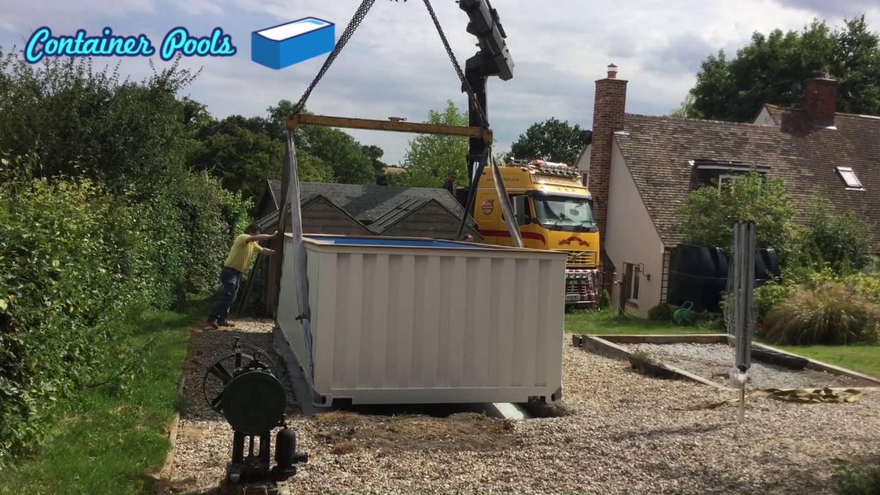 20 ft Shipping container swimming pool UK - YouTube